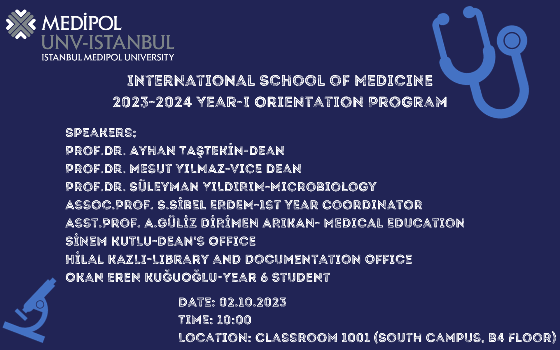2023-2024 International School of Medicine First Year Orientation Program | Medipol University